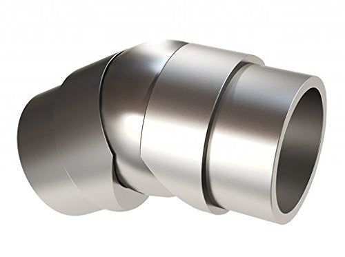 Silver Anodized Handrail Aluminum Adjustable Angle Handrail 1.6″ Diame ...